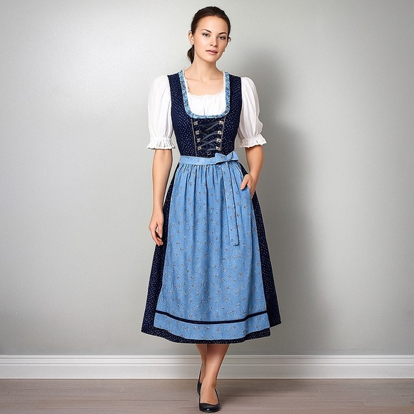 Waldeschutz | Skirts | German 3 Piece Set Chic Blue Womens Skirt Set ...